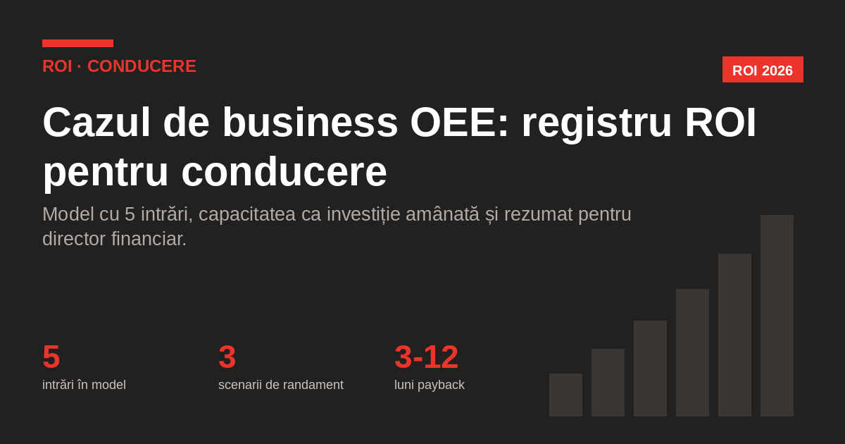 Caz business OEE: registru ROI conducere | TeepTrak